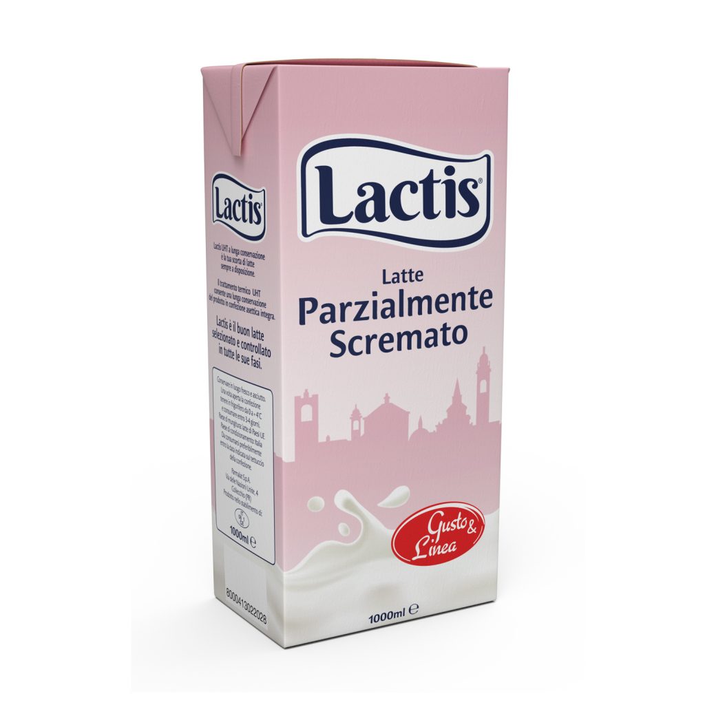 Latte UHT parzialmente scremato 1000ml - Lactis